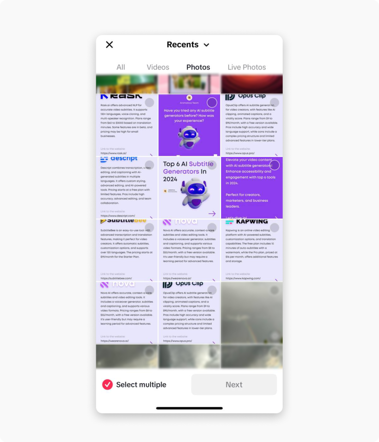How to Make a Slideshow on TikTok - Mixilab Blog